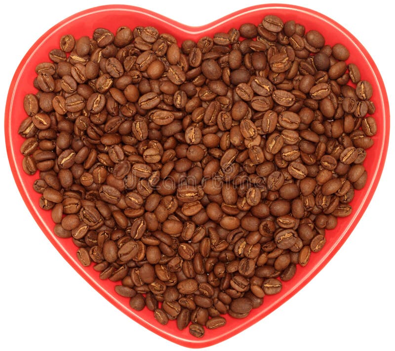 Coffee Heart stock image. Image of shaped, brown, bean - 17860887