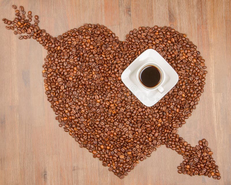 Coffee heart stock photo. Image of food, textured, coffee - 26414564