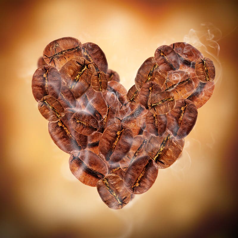 Coffee heart stock image. Image of dark, freshness, crop - 28208103