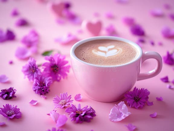 Coffee with Heart Design stock image. Image of love - 375808063