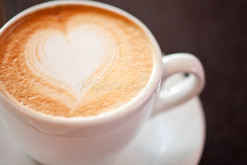 Coffee with heart stock image. Image of coffee, heart, cappuccino - 102547