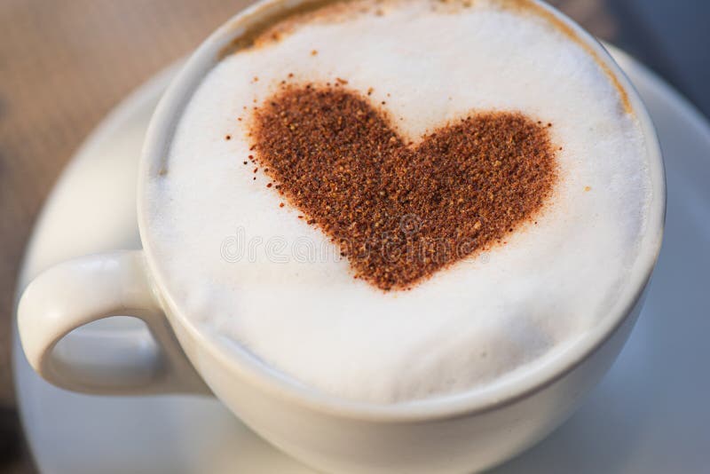 Coffee heart shape stock image. Image of coffeeshop, beverages - 40895105