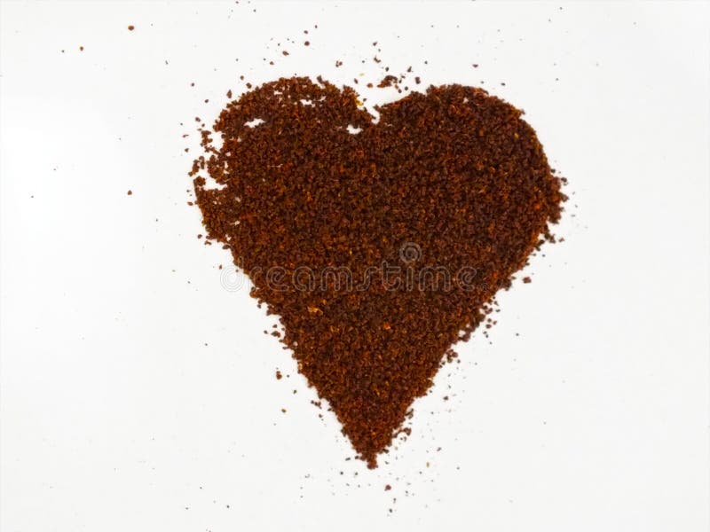 Coffee Heart Shape, Made from Ground Coffee. Stock Photo - Image of ...