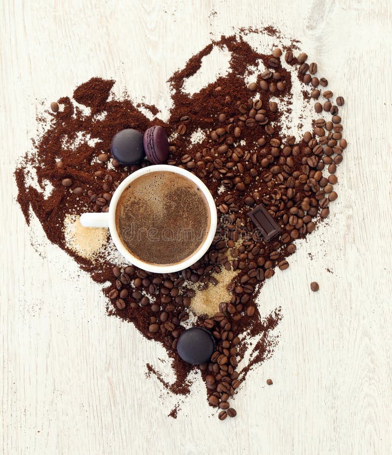 Coffee heart stock image. Image of liquid, gourmet, beverage - 37911585