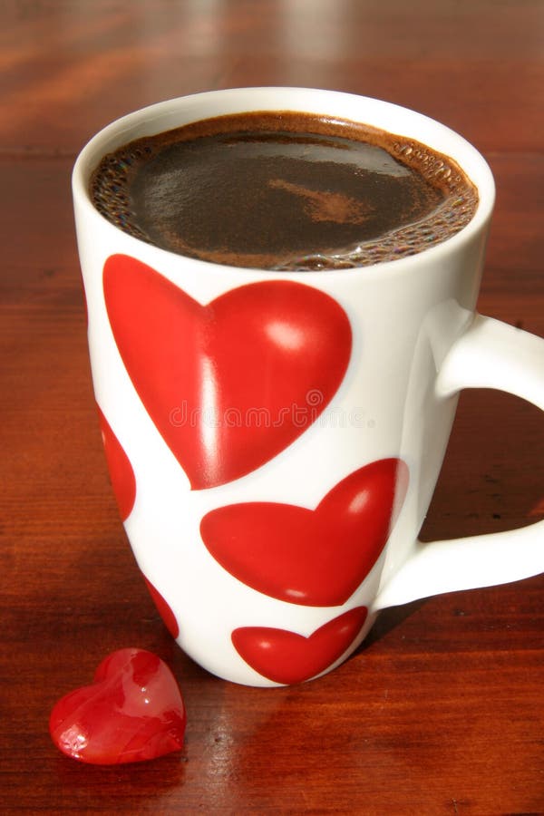 Coffee and hearts stock image. Image of morning, delicious - 12126953
