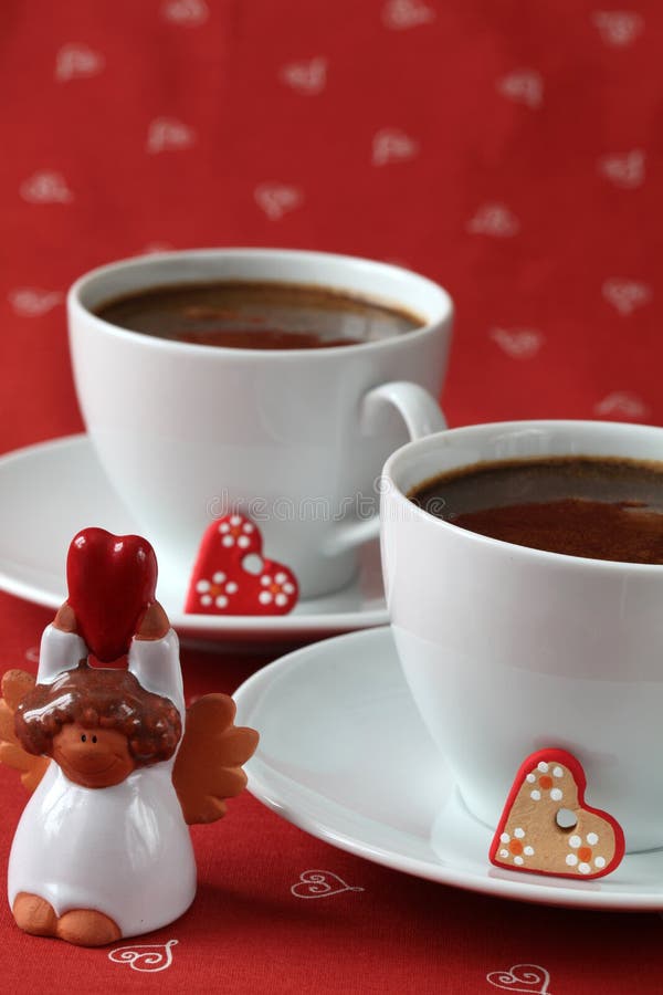 Coffee with hearts stock photo. Image of morning, copy - 17681320