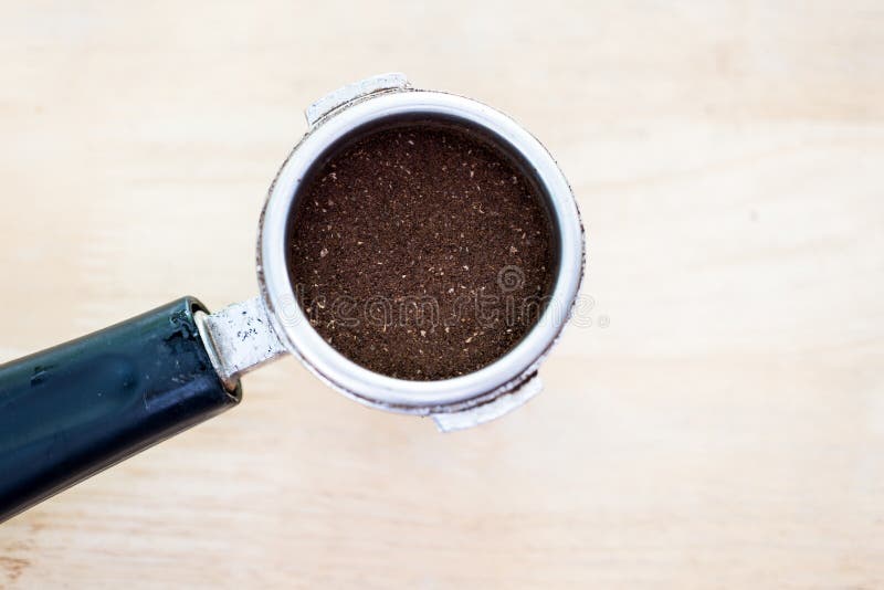 Coffee Horn and Coffee Filter Holder for Barista Stock Image - Image of ...