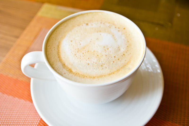 Coffee hot latte stock image. Image of foam, close, dish - 36964773