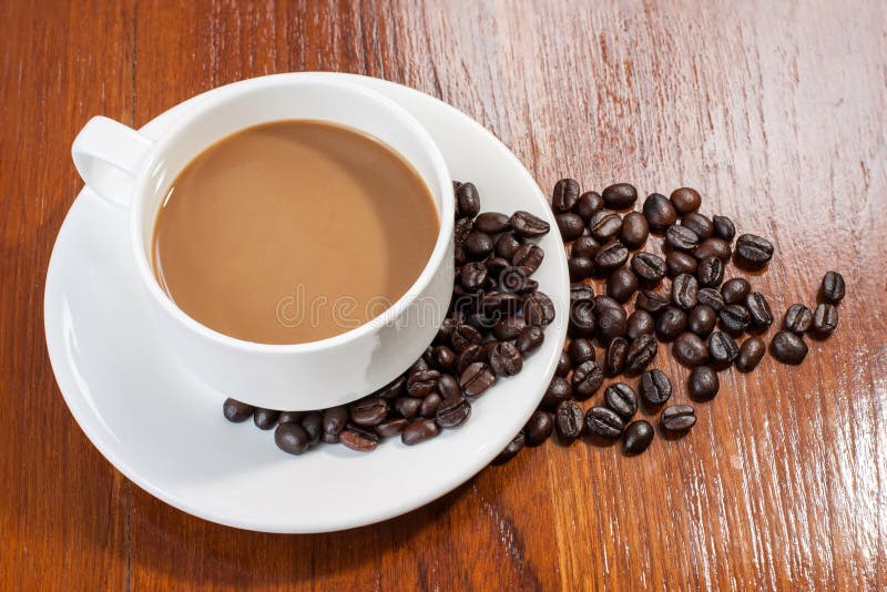 Coffee stock image. Image of liquid, latt, gourmet, wood - 33258189
