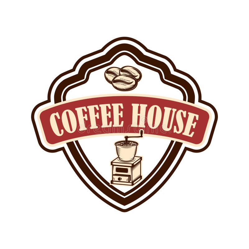 Coffee House Emblem Template. Design for Logo, Label, Sign, Poster ...