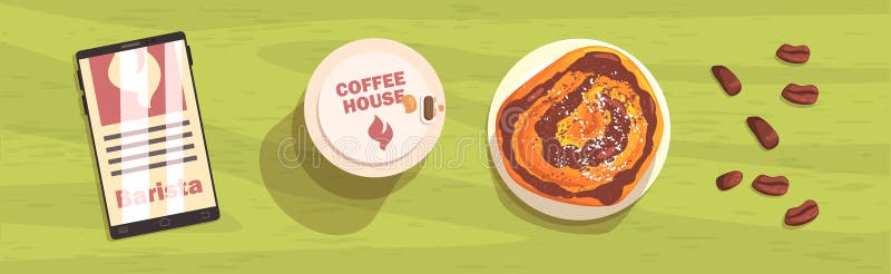 Coffee House Flat Object and Item Vector Set Stock Vector ...
