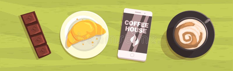 Coffee House Flat Object and Item Vector Set Stock Vector ...