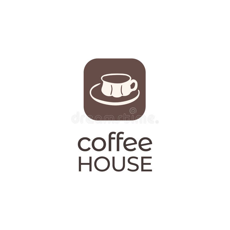Coffee House Logo Design Template Flat. Illustration Stock Illustration ...