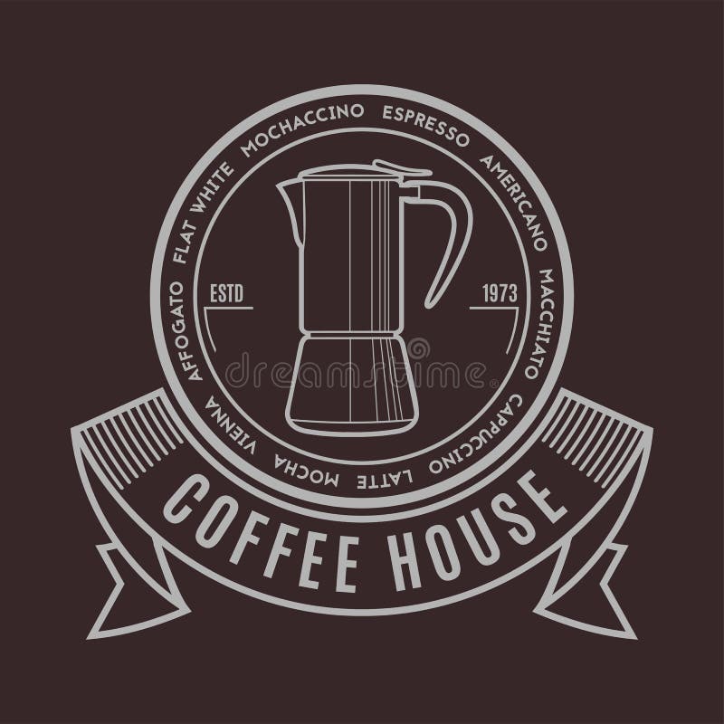 Coffee House Logo Design.. Vector Illustration for Advertising Stock ...