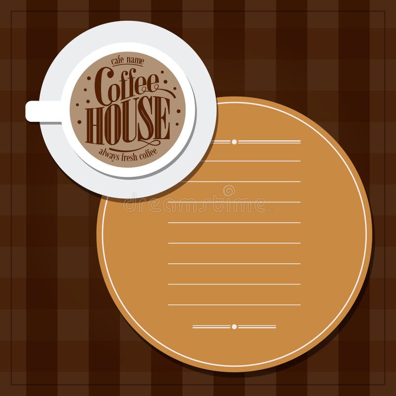 Coffee House Menu always Fresh Coffee Stock Vector - Illustration of ...