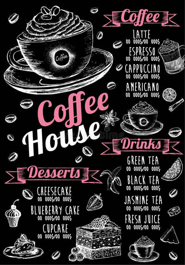 Coffee House Menu. Restaurant Cafe Menu, Template Design. Food Flyer ...