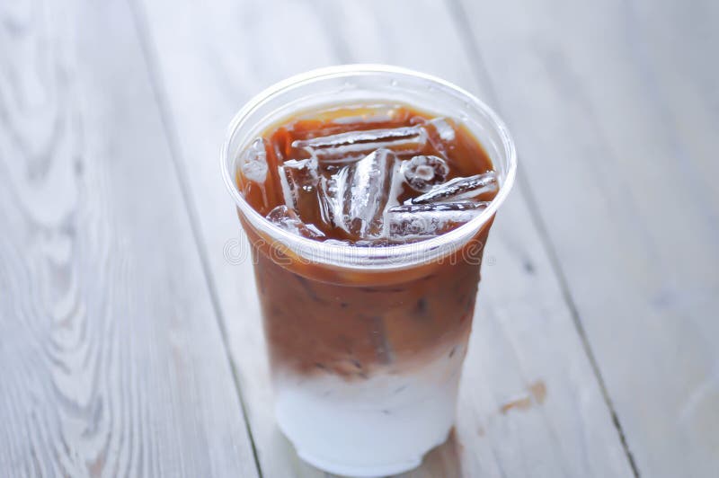 Coffee, Iced Coffee or Iced Latte Coffee Stock Photo - Image of milk ...