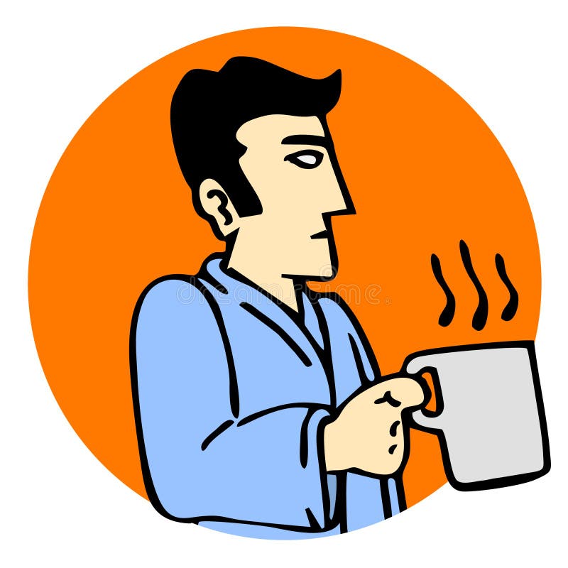 Coffee icon stock vector. Illustration of orange, vector - 26614836