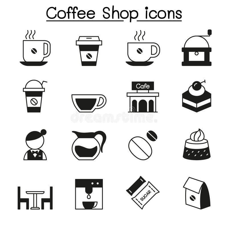 Coffee Icon Set Vector Illustration Graphic Design Vector Stock ...