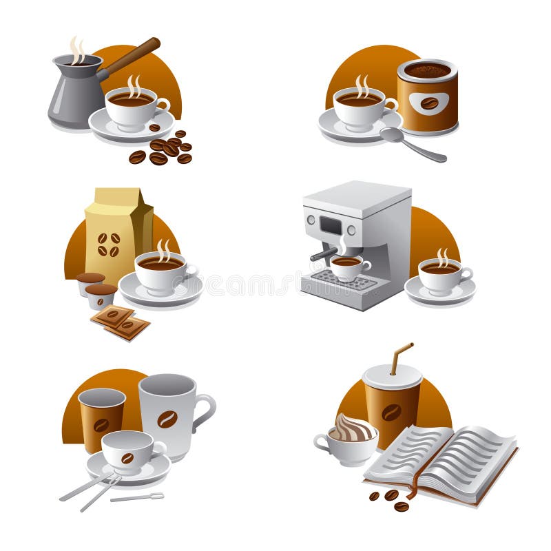 Coffee icons stock illustration. Illustration of sugar - 29313792