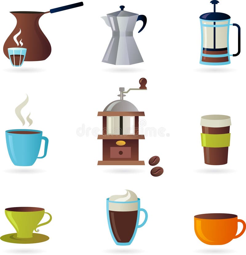 Cartoon coffee icon stock vector. Illustration of caffeine - 18684479