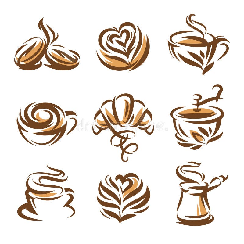 Coffee icons set stock vector. Illustration of cezve - 171208067