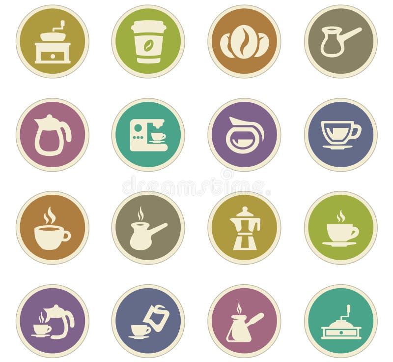 Coffee icons set stock vector. Illustration of isolated - 89022594