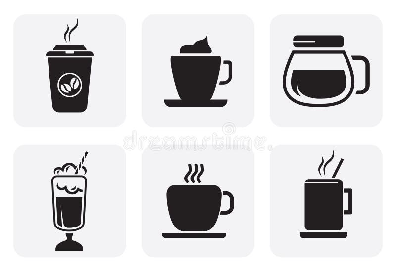Coffee icons set stock vector. Illustration of design - 30637797