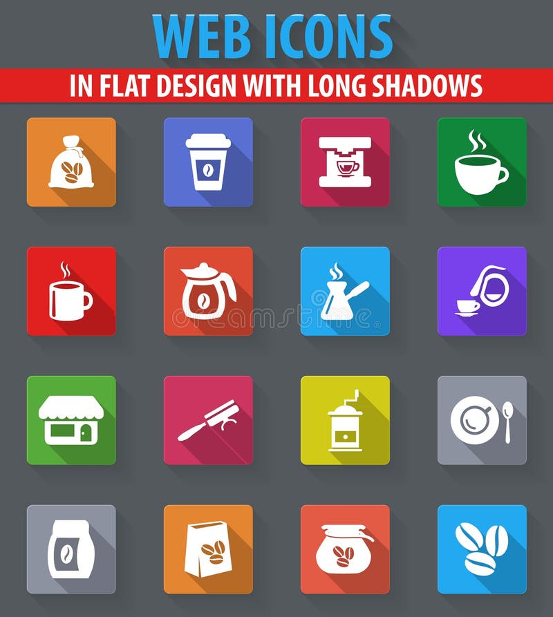 Coffee icons set stock vector. Illustration of icon, pitcher - 89069681