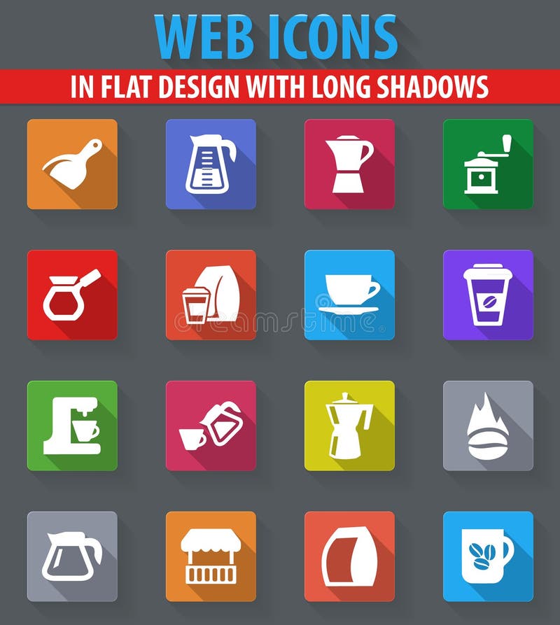 Coffee icons set stock vector. Illustration of taste - 89069769