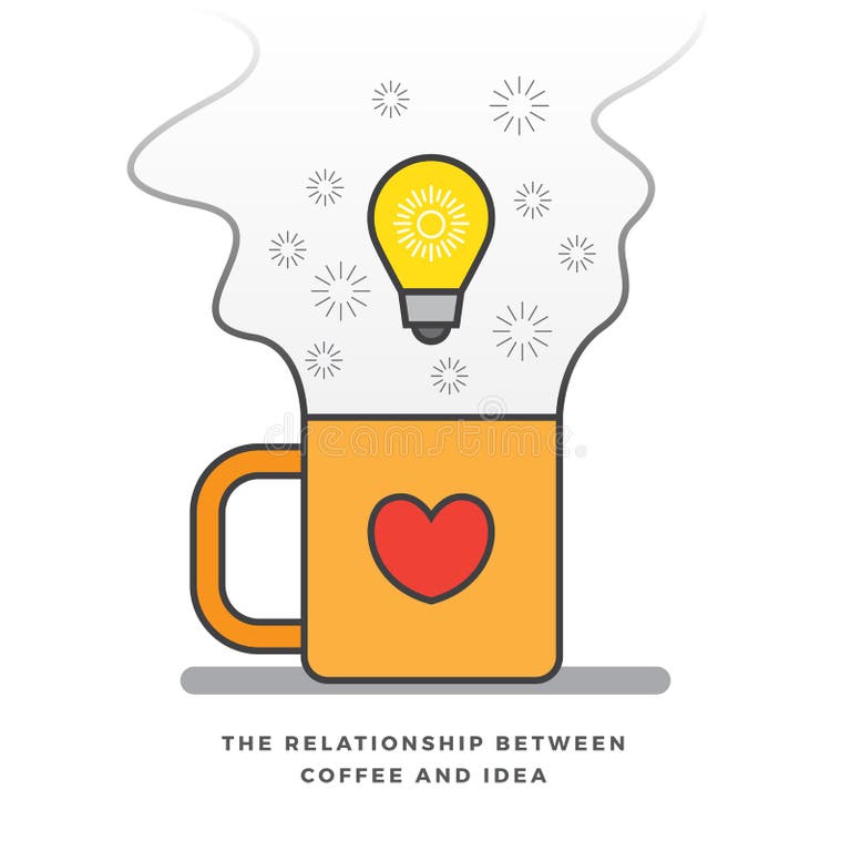 Coffee and Idea stock vector. Illustration of love, steam - 75613529