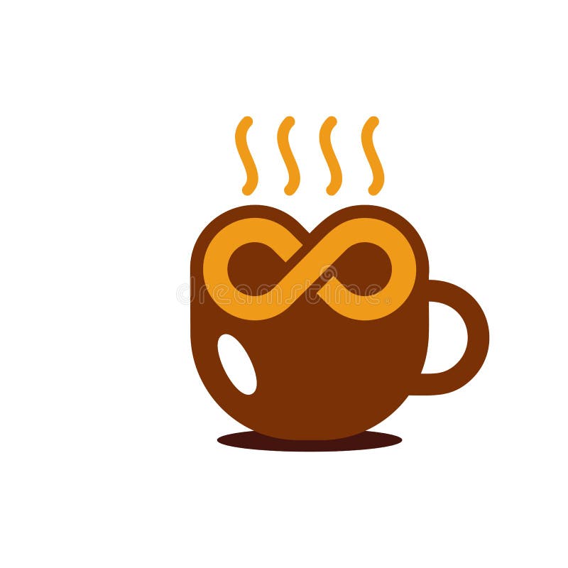 Coffee Infinity Head Logo Icon Design Stock Vector - Illustration of ...