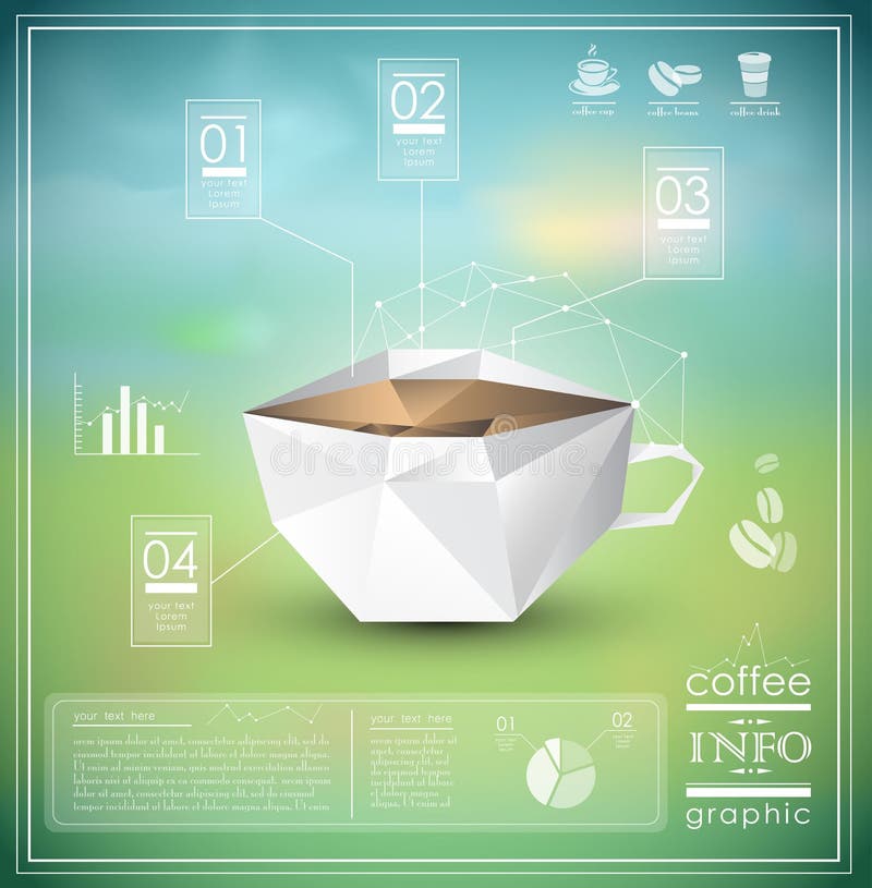 Coffee info graphic stock vector. Illustration of graphic - 49497466
