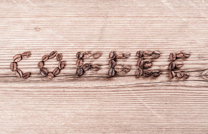 Coffee inscription stock image. Image of morning, ingredient - 34851473