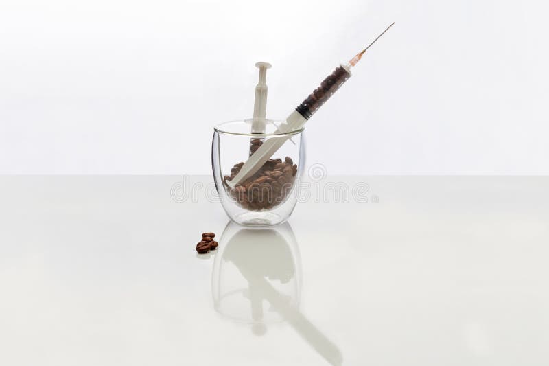 Coffee intravenous drug. stock image. Image of addictive - 67105035
