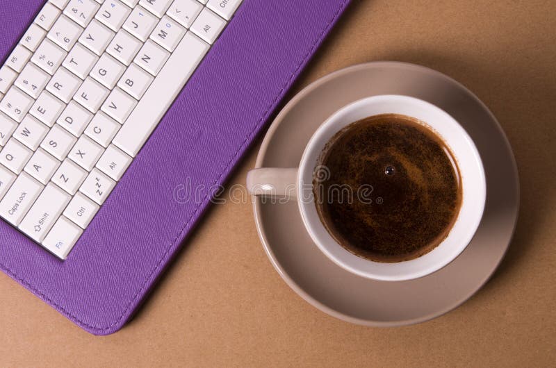 Coffee and keyboard stock photo. Image of touch, multimedia - 47377404