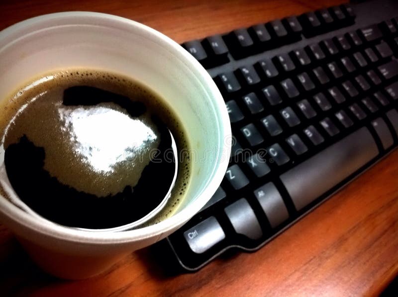 Coffee and Keyboard stock photo. Image of coffee, morning - 43692814