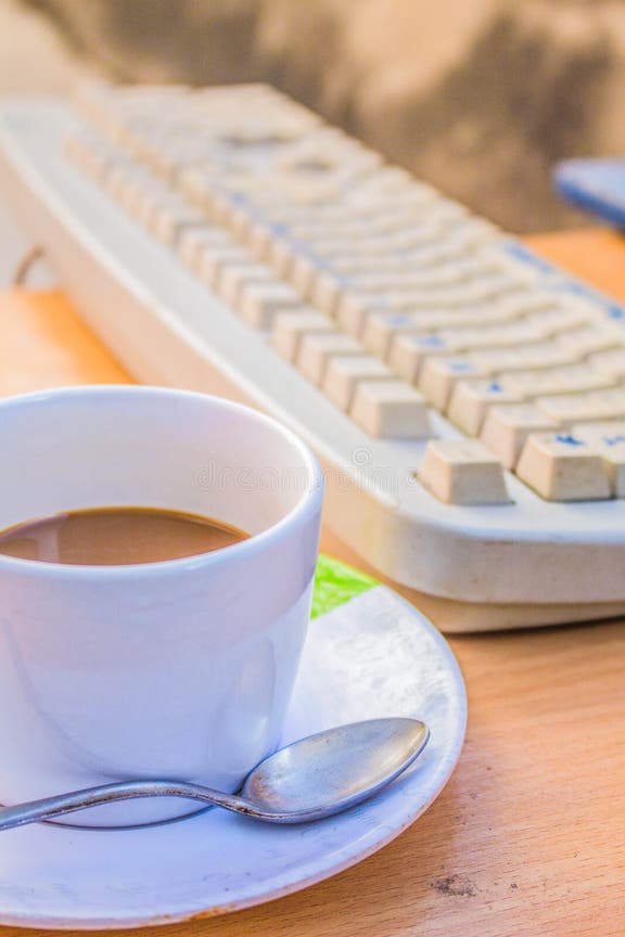 Coffee and keyboards stock image. Image of coffee, brown - 47225105