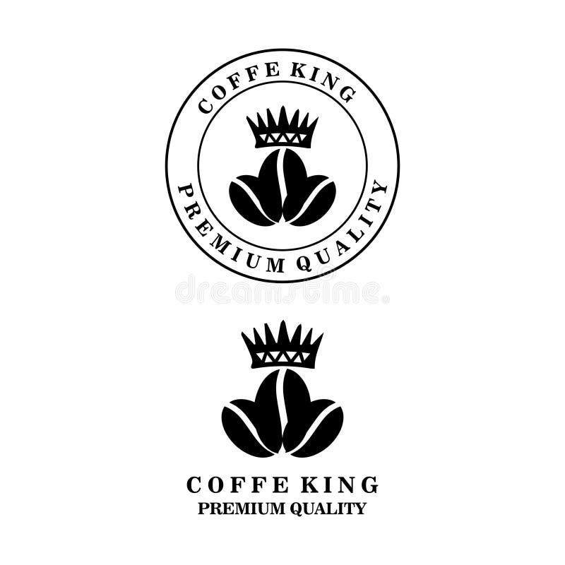 Coffee of King Premium Logo, with Flat Style Logo Template Stock Vector ...