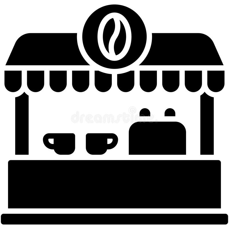 Coffee Kiosk Icon, Coffee Shop Related Vector Stock Vector ...