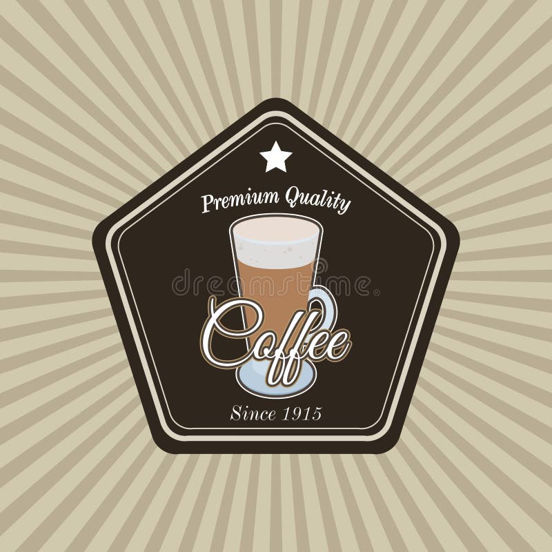 Coffee label stock illustration. Illustration of graphic - 77936606