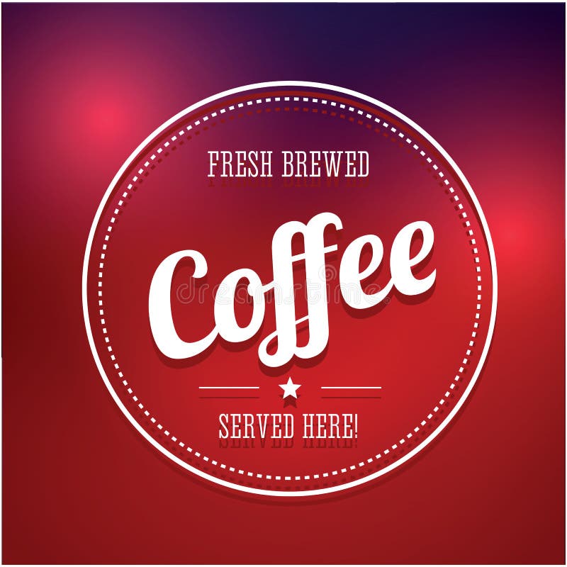 Coffee label stock vector. Illustration of coffee, cafe - 34485354