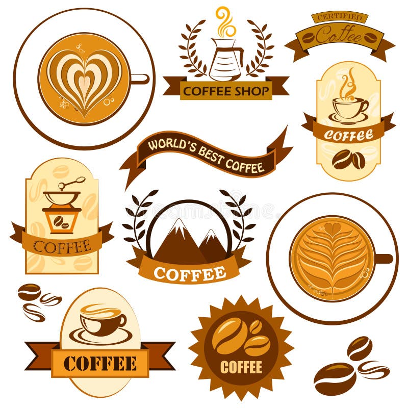Coffee label and tag stock vector. Illustration of editable - 48699415