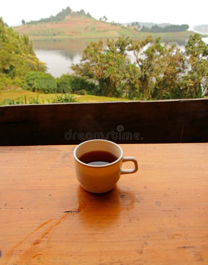 Coffee with a Lake View stock image. Image of tropical - 31814237