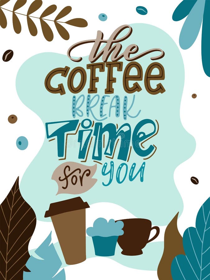 Coffee Landing Page. Drink Motivation Typography Poster. Lettering ...