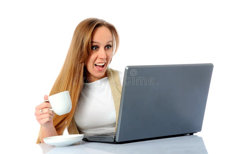 Coffee and laptop stock image. Image of internet, casual - 19441617
