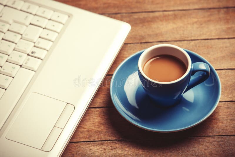 Coffee and laptop stock photo. Image of view, style, vignetting - 38934768