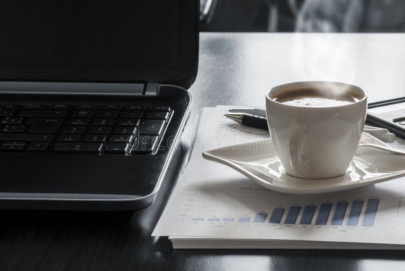 Coffee and laptop stock photo. Image of concept, communication - 41187030