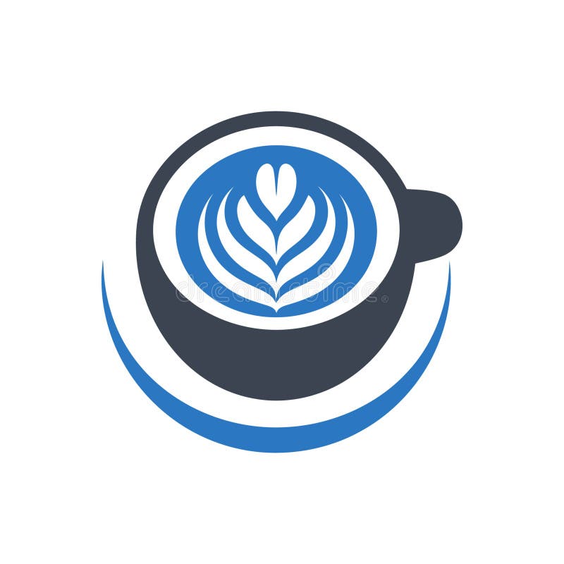 Coffee Latte Art Icon stock vector. Illustration of cafe - 384695560