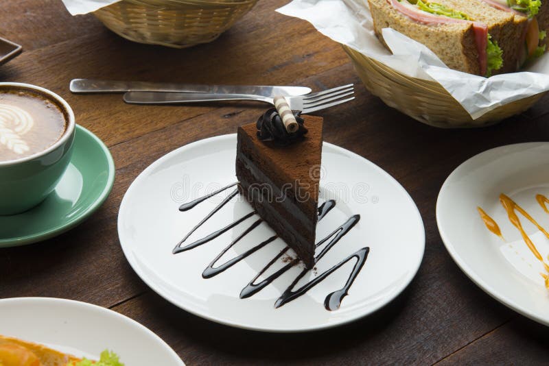 Coffee , latte and cakes stock photo. Image of cinnamon - 110606094